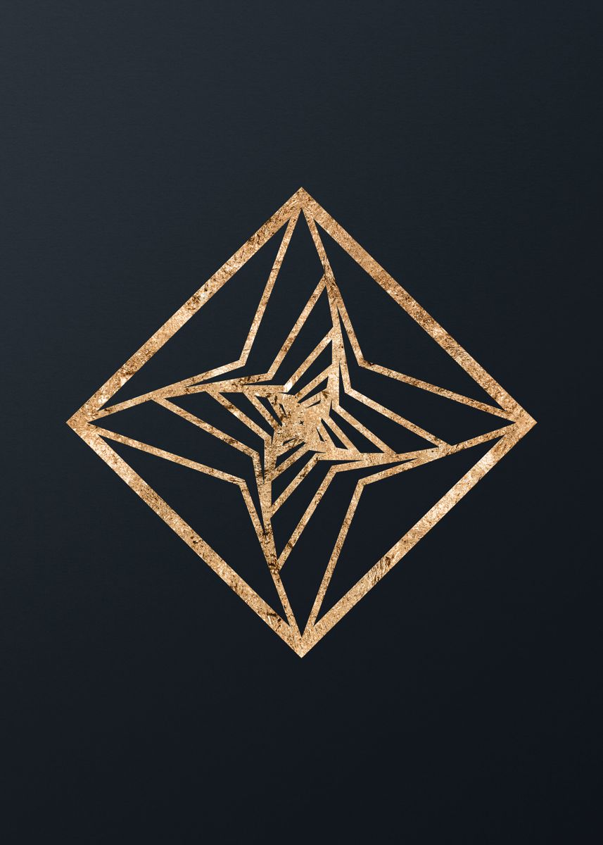 'Gold Sacred Geometry Glyph' Poster, picture, metal print, paint by ...