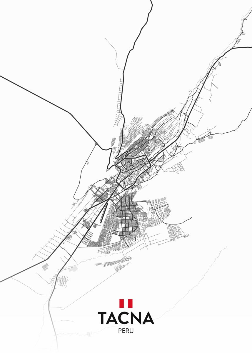 'Tacna PE' Poster, picture, metal print, paint by IMR Designs | Displate