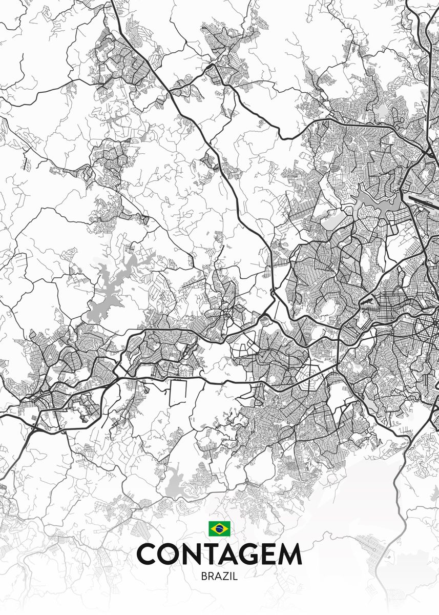 'Contagem BR' Poster, picture, metal print, paint by IMR Designs | Displate