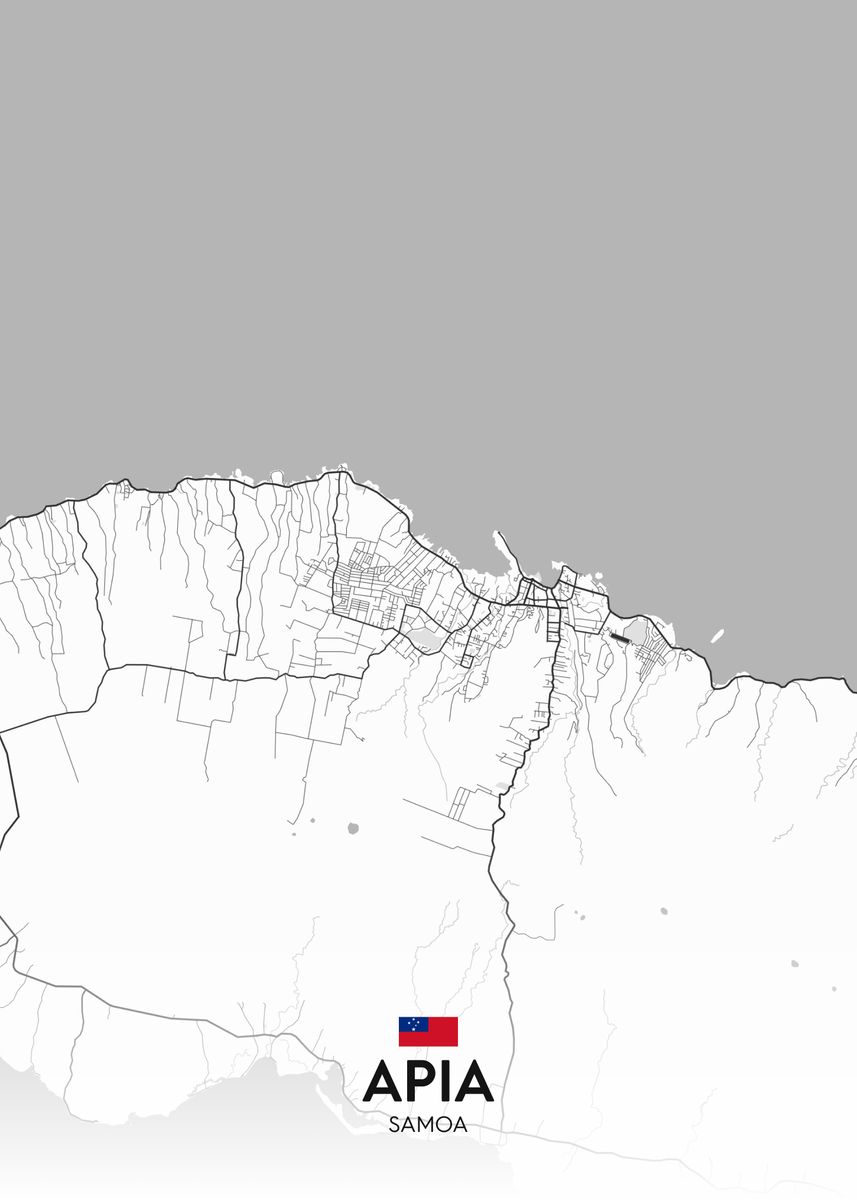 'Apia WS' Poster, picture, metal print, paint by IMR Designs | Displate