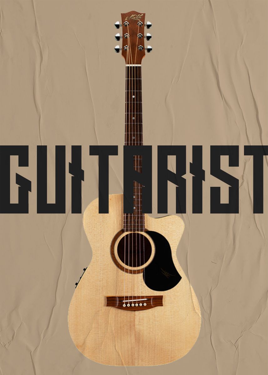'Guitarist Poster' Poster, picture, metal print, paint by Faeyza Art ...