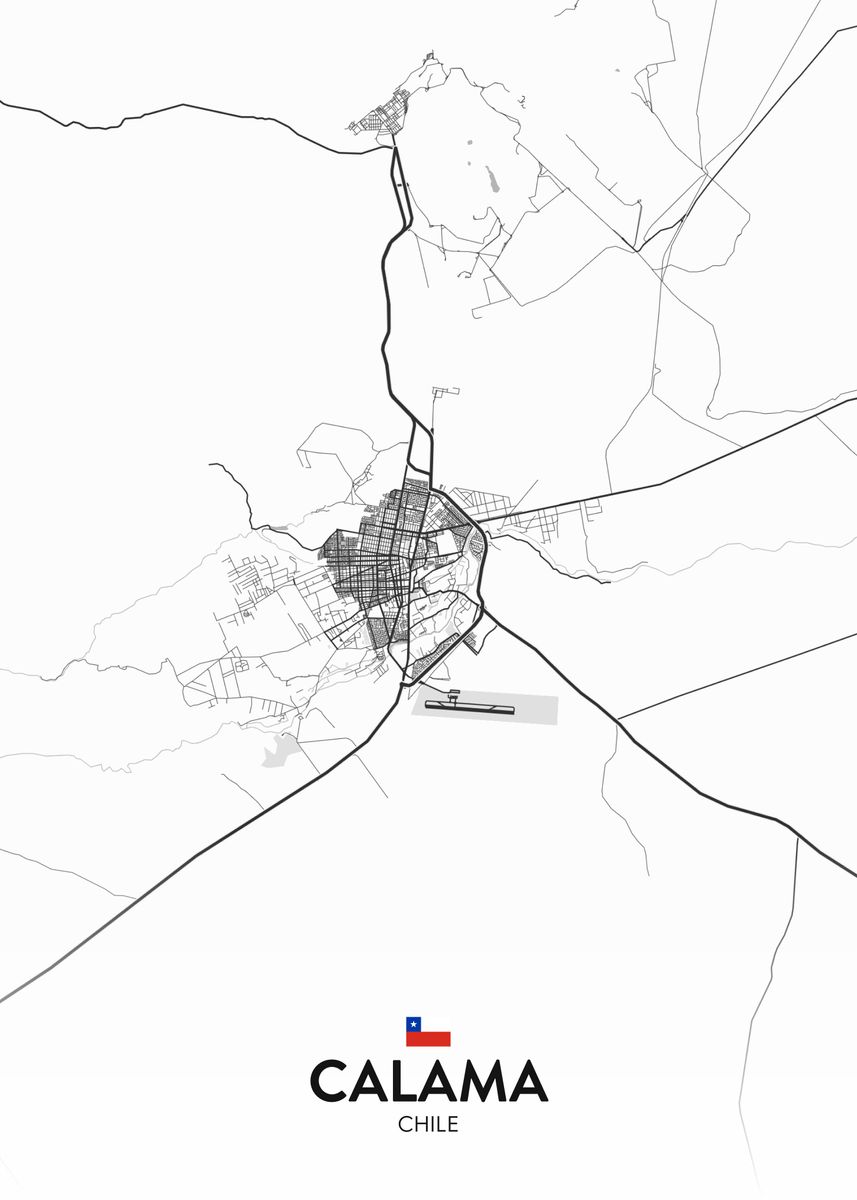 'Calama CL' Poster, picture, metal print, paint by IMR Designs | Displate