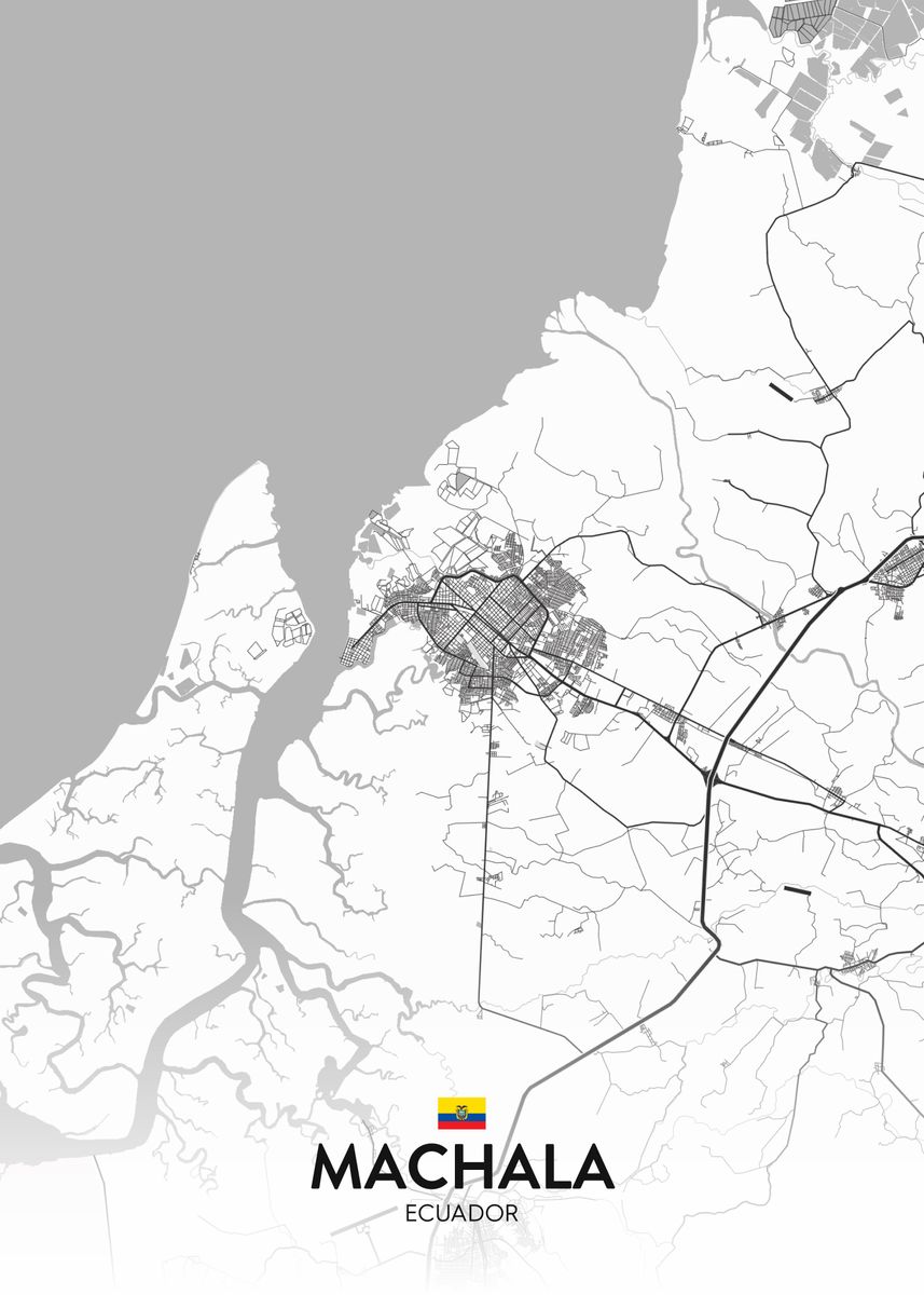 'Machala EC' Poster, picture, metal print, paint by IMR Designs | Displate