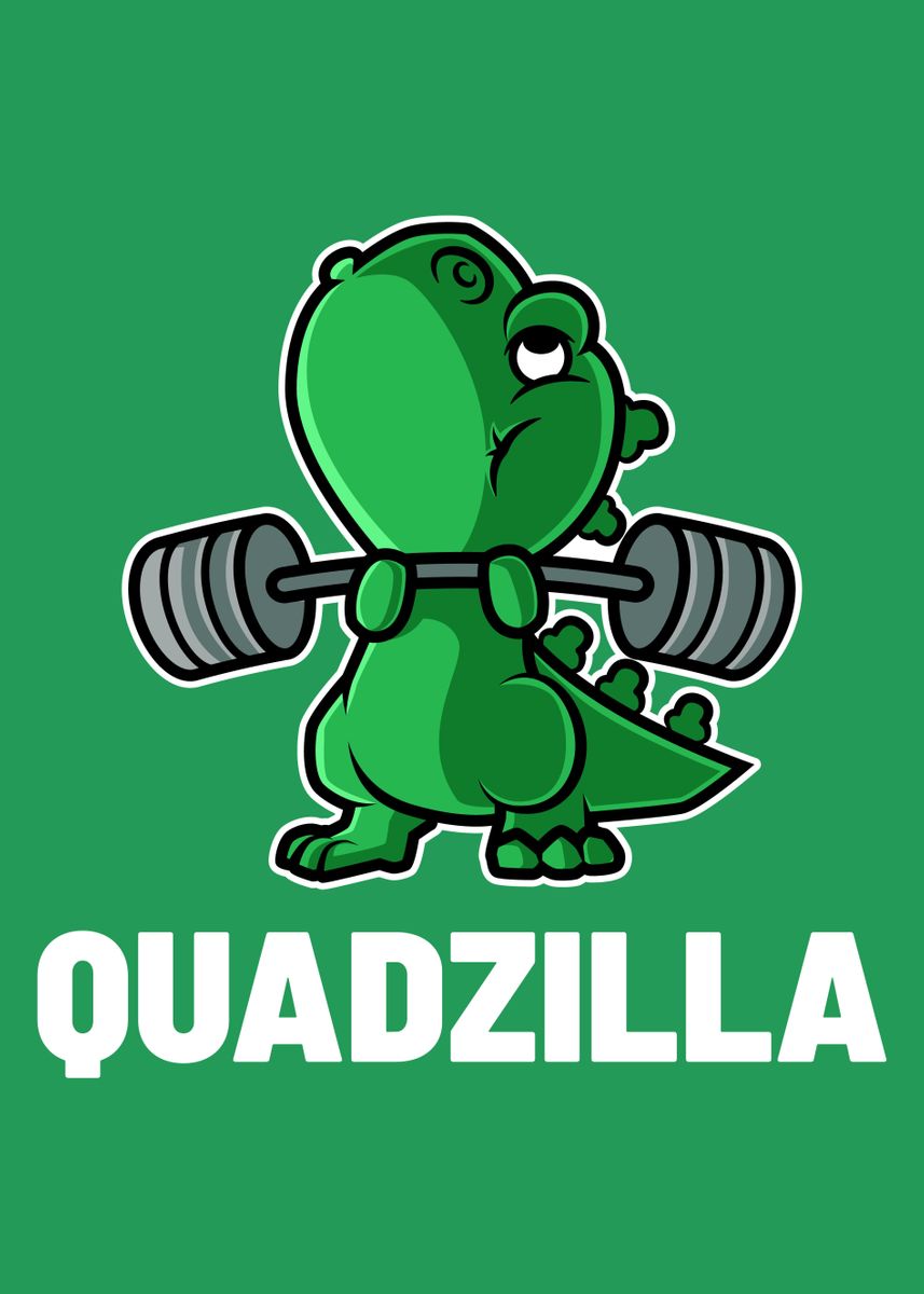'Quad Dinosaur Exercise Gym' Poster, picture, metal print, paint by ...