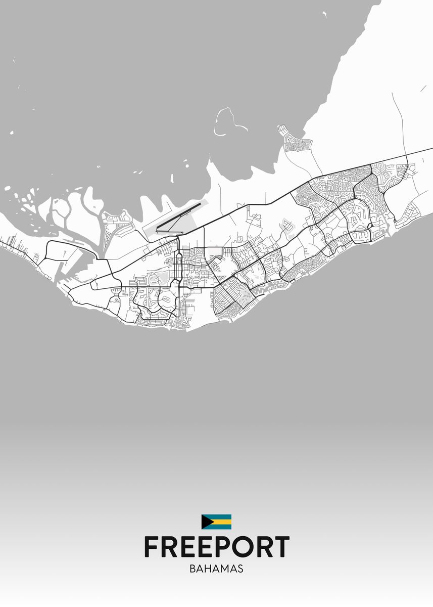 'Freeport BS' Poster, picture, metal print, paint by IMR Designs | Displate