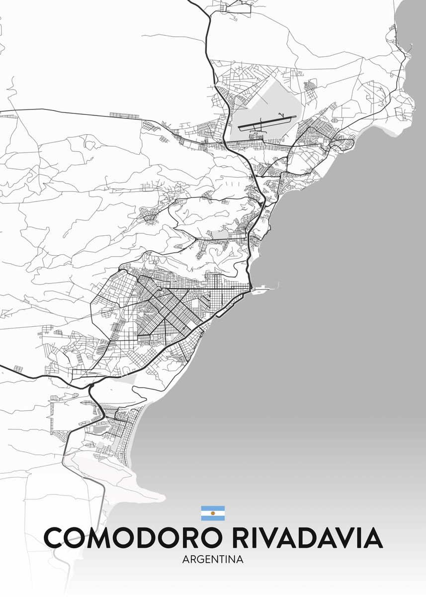 'Comodoro Rivadavia AR' Poster, picture, metal print, paint by IMR ...