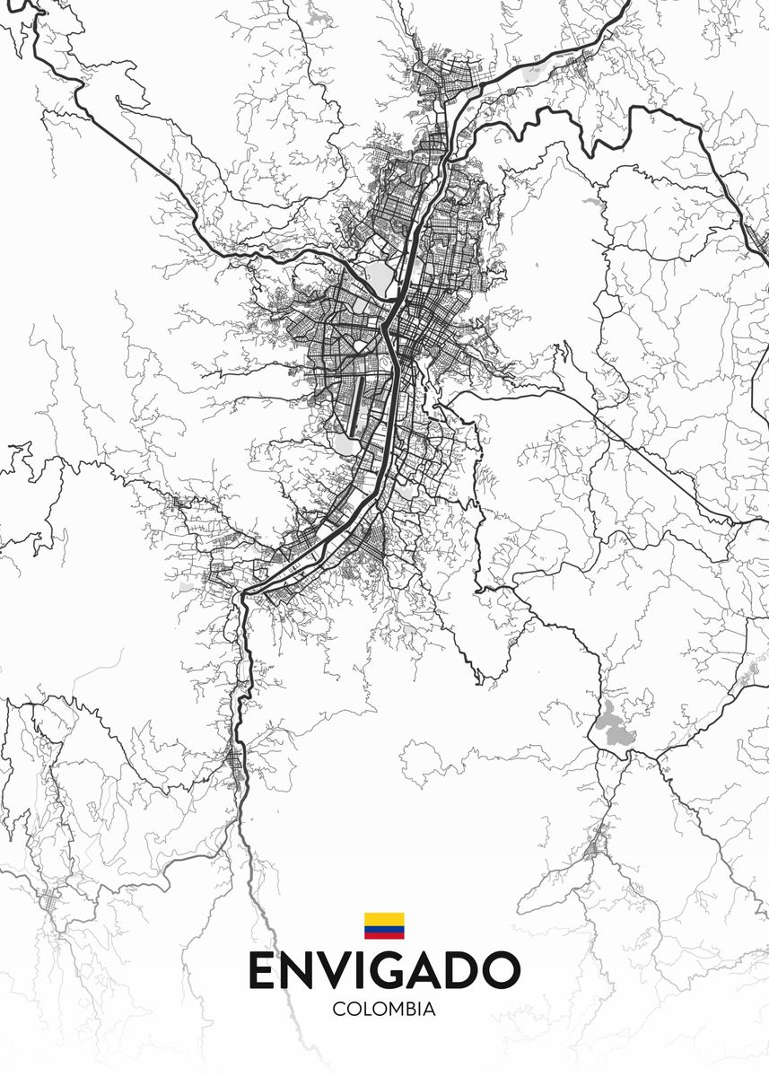 'Envigado CO' Poster, picture, metal print, paint by IMR Designs | Displate