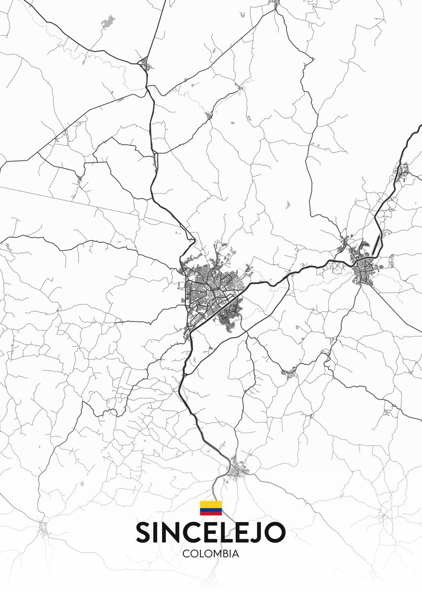 'Sincelejo CO' Poster, picture, metal print, paint by IMR Designs ...