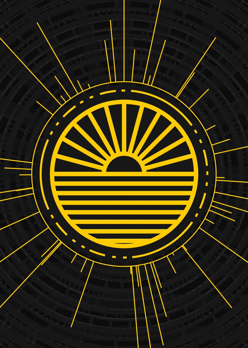 'Yellow Gold Magic Glyph' Poster by Holy Rock Design | Displate