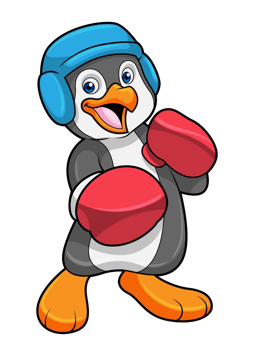'Penguin Boxer Boxing' Poster, picture, metal print, paint by Markus ...