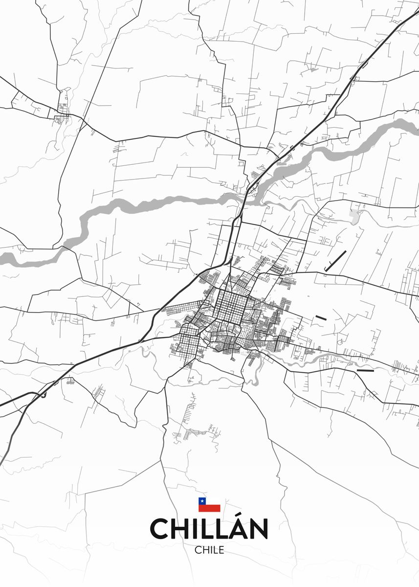 'Chillan CL' Poster, picture, metal print, paint by IMR Designs | Displate