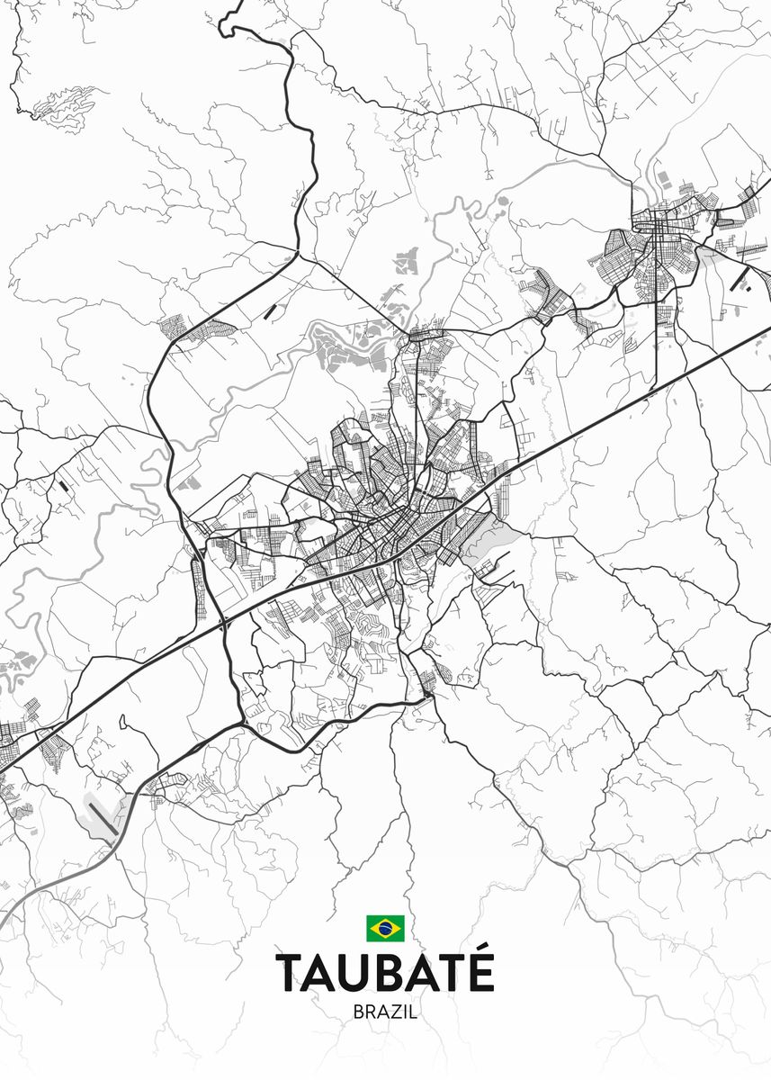 'Taubate BR' Poster, picture, metal print, paint by IMR Designs | Displate