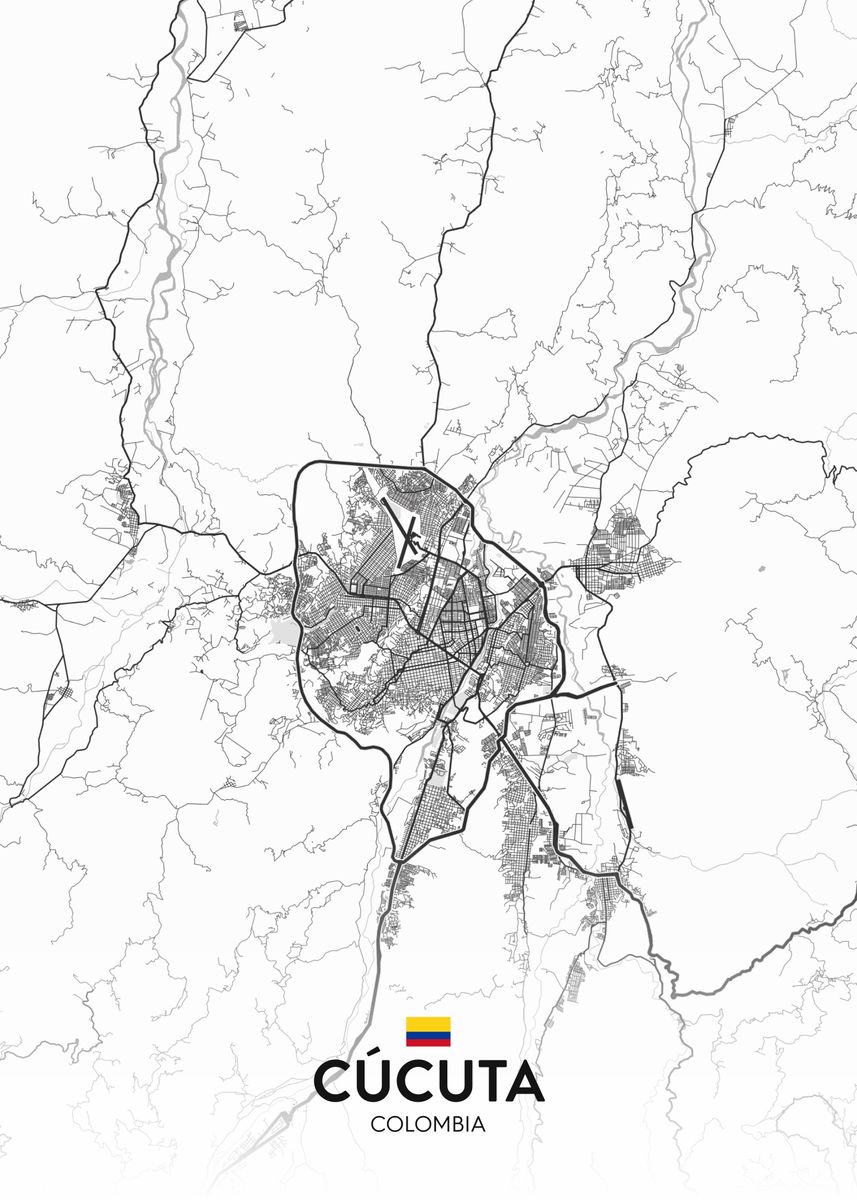 'Cucuta CO' Poster, picture, metal print, paint by IMR Designs | Displate