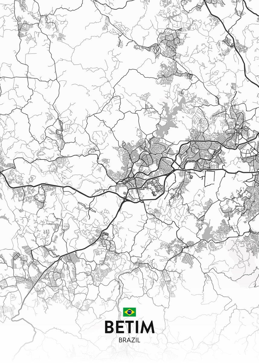 'Betim BR' Poster, picture, metal print, paint by IMR Designs | Displate