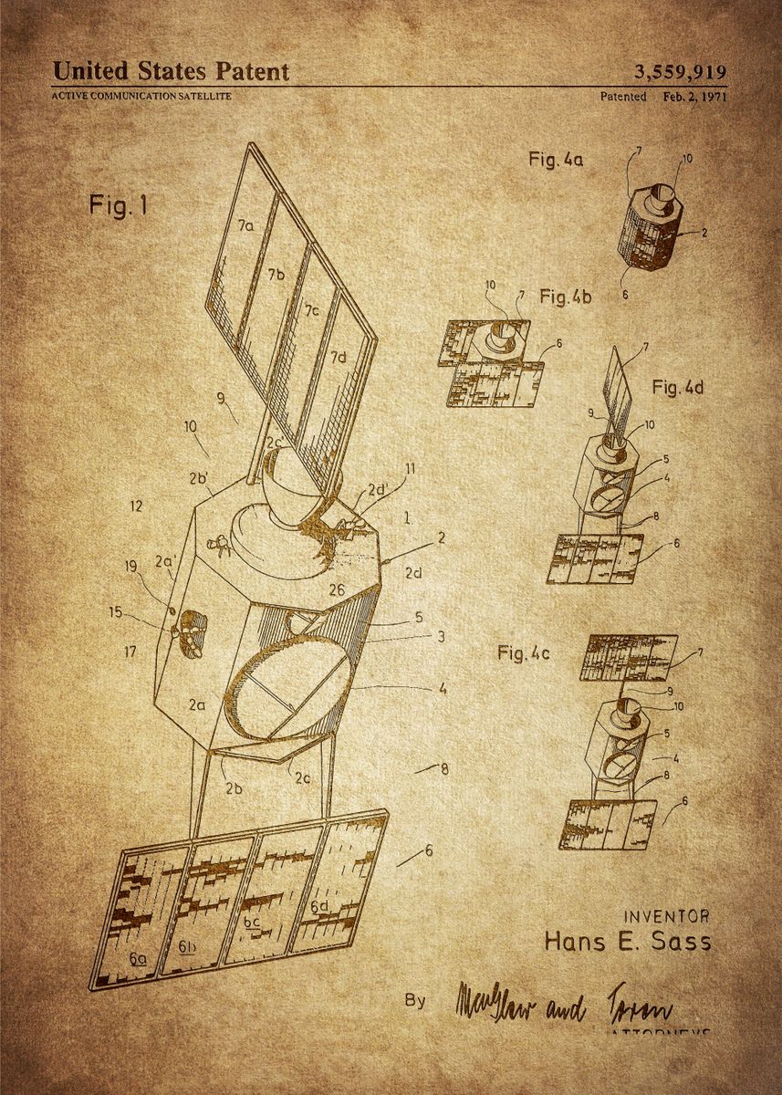'Patent' Poster, picture, metal print, paint by Jack Studio | Displate