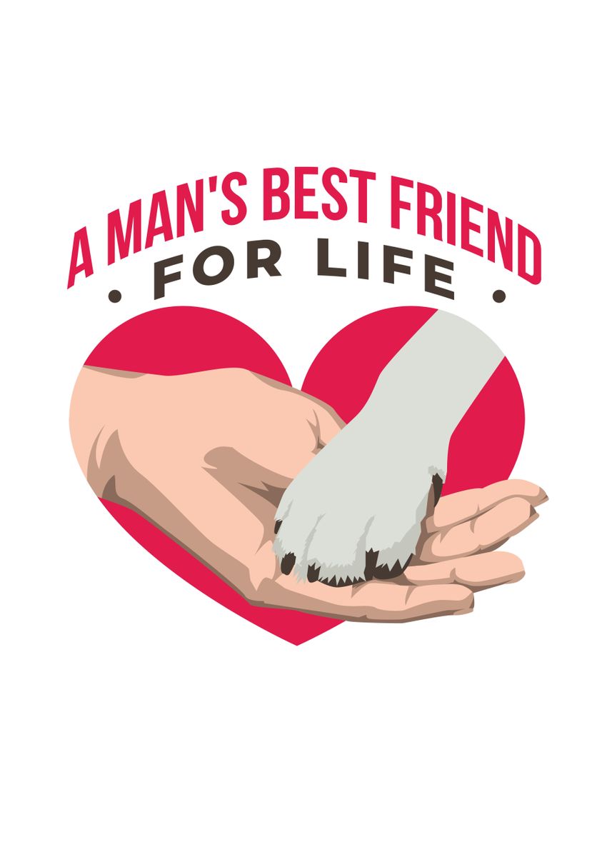 'HAND HOLDING DOG PAW' Poster by thetshirtshop2020 | Displate