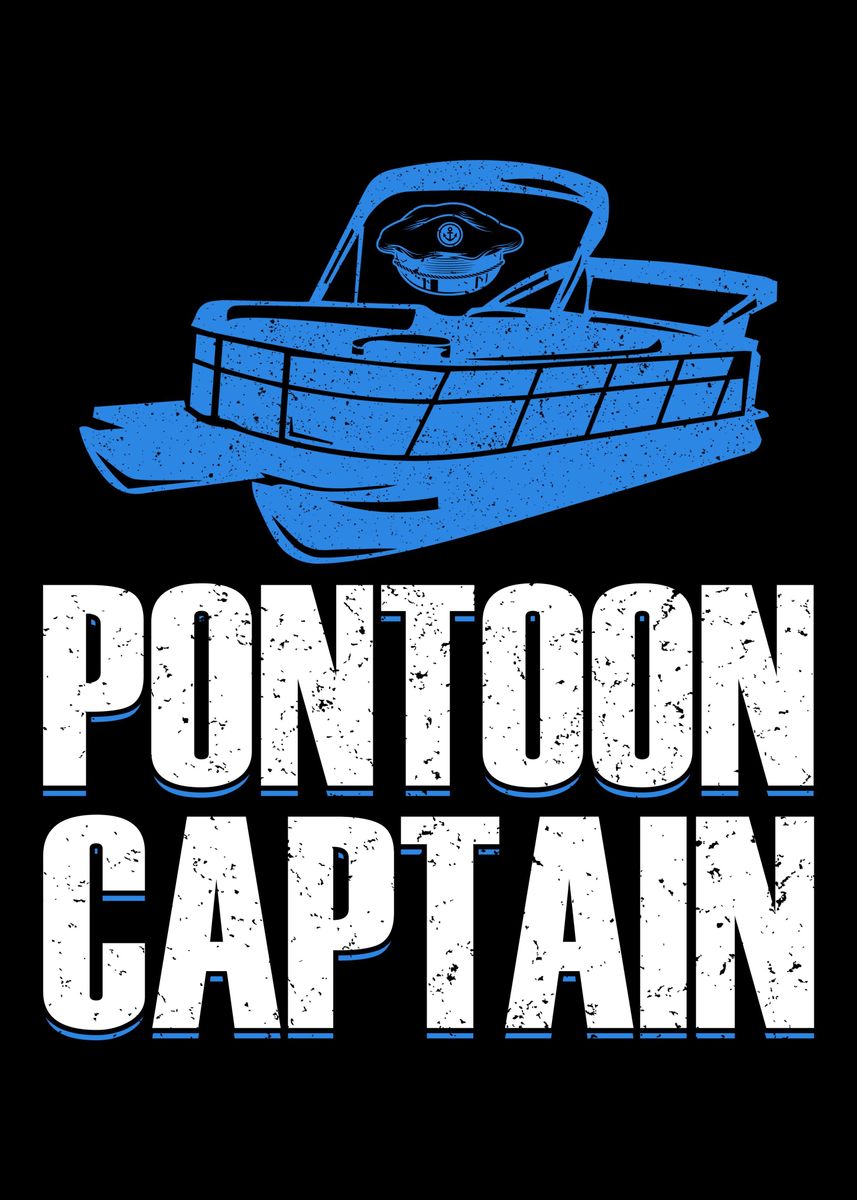 'Pontoon Boat Boating' Poster, picture, metal print, paint by ...