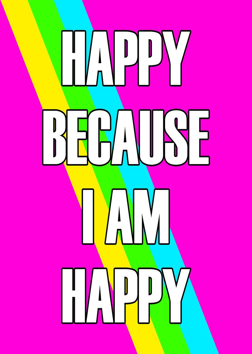 'Happy poster' Poster, picture, metal print, paint by Nathascha Kehl ...