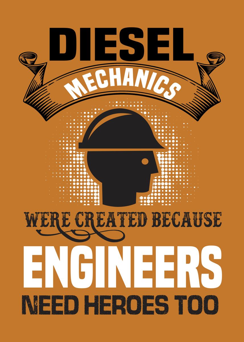 'Diesel Mechanics' Poster, picture, metal print, paint by Neon Moon ...