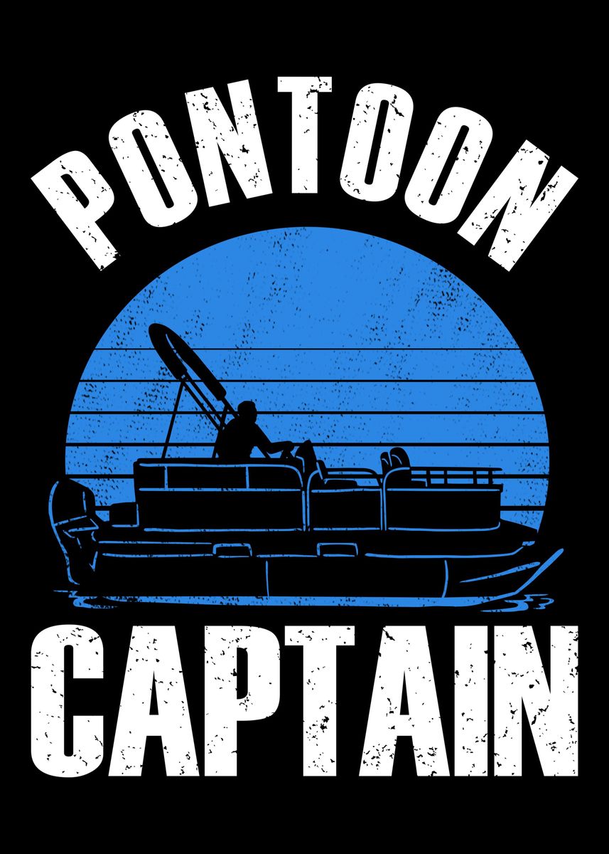 'Pontoon Boat Boating' Poster, picture, metal print, paint by ...