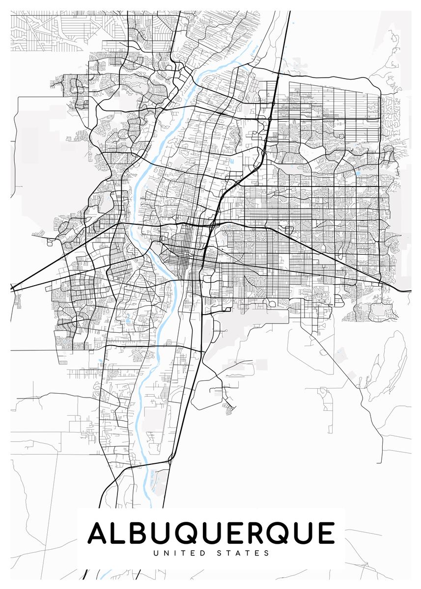 'Albuquerque' Poster, picture, metal print, paint by mapsies | Displate