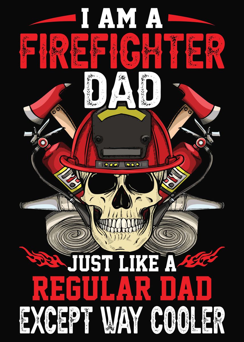 'Firefighter Fireman Fire' Poster, picture, metal print, paint by ...