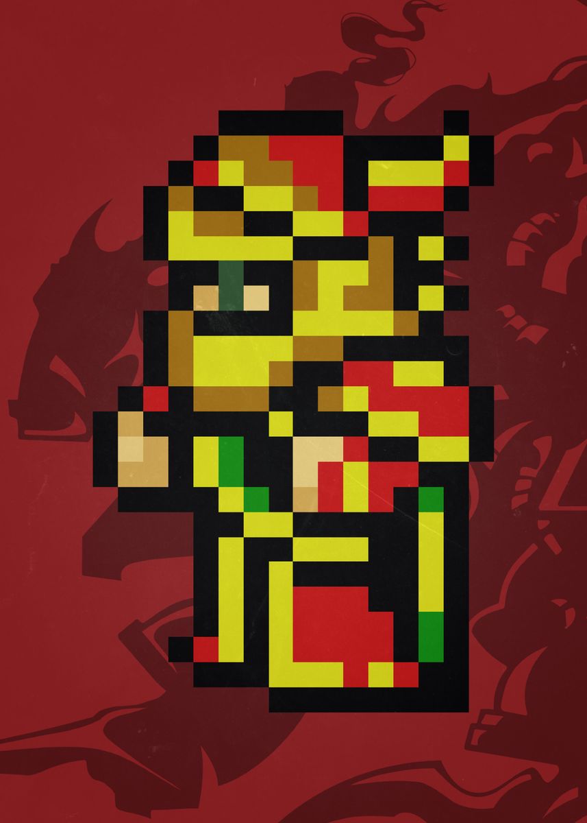 'FF VI Gogo Pixel Sprite' Poster, picture, metal print, paint by Ze ...