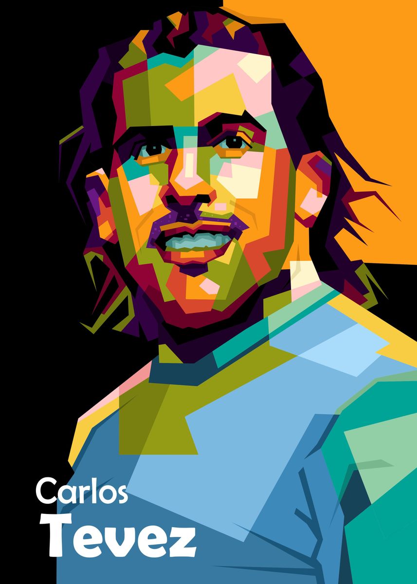 'Tevez in popart' Poster, picture, metal print, paint by AMIRUDIN 06 ...