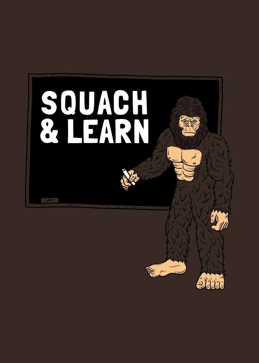 'Squach and Learn' Poster, picture, metal print, paint by Yipptee ...