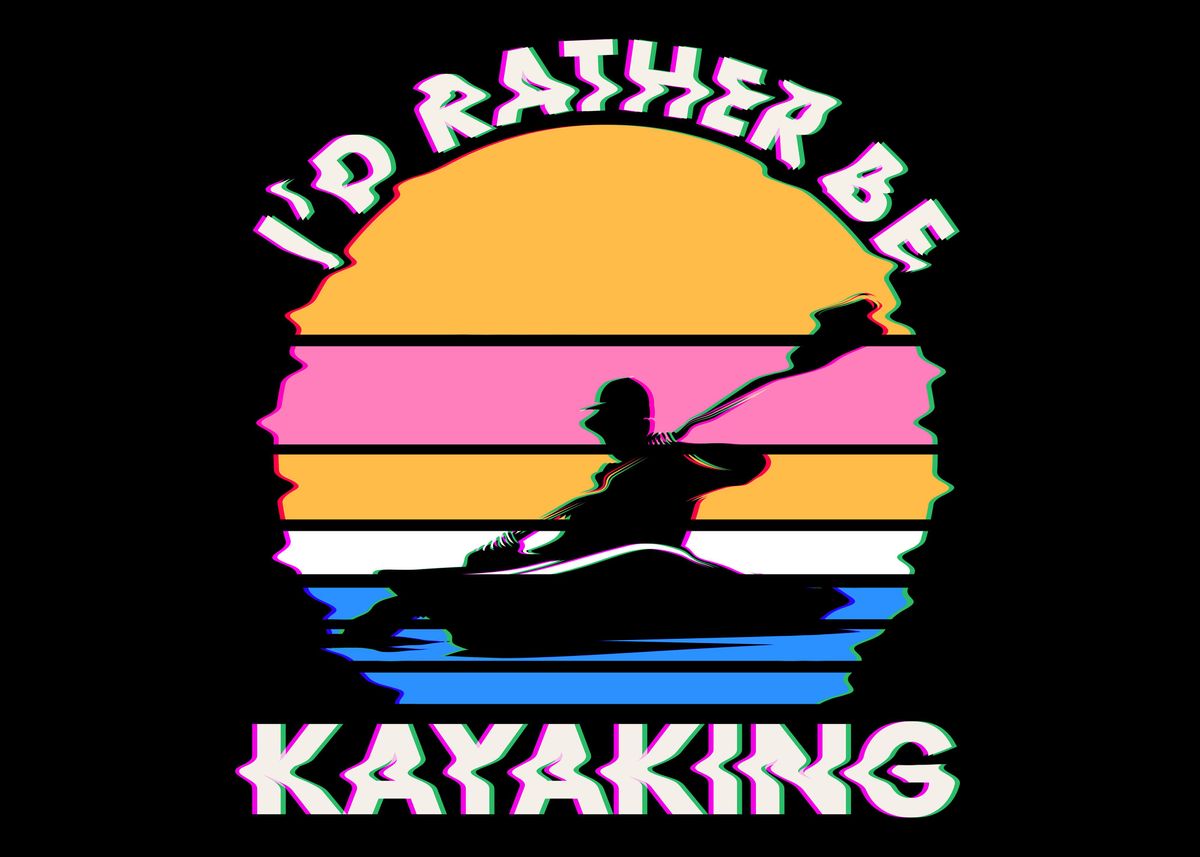 'Kayak Canoe Retro' Poster by AestheticAlex | Displate