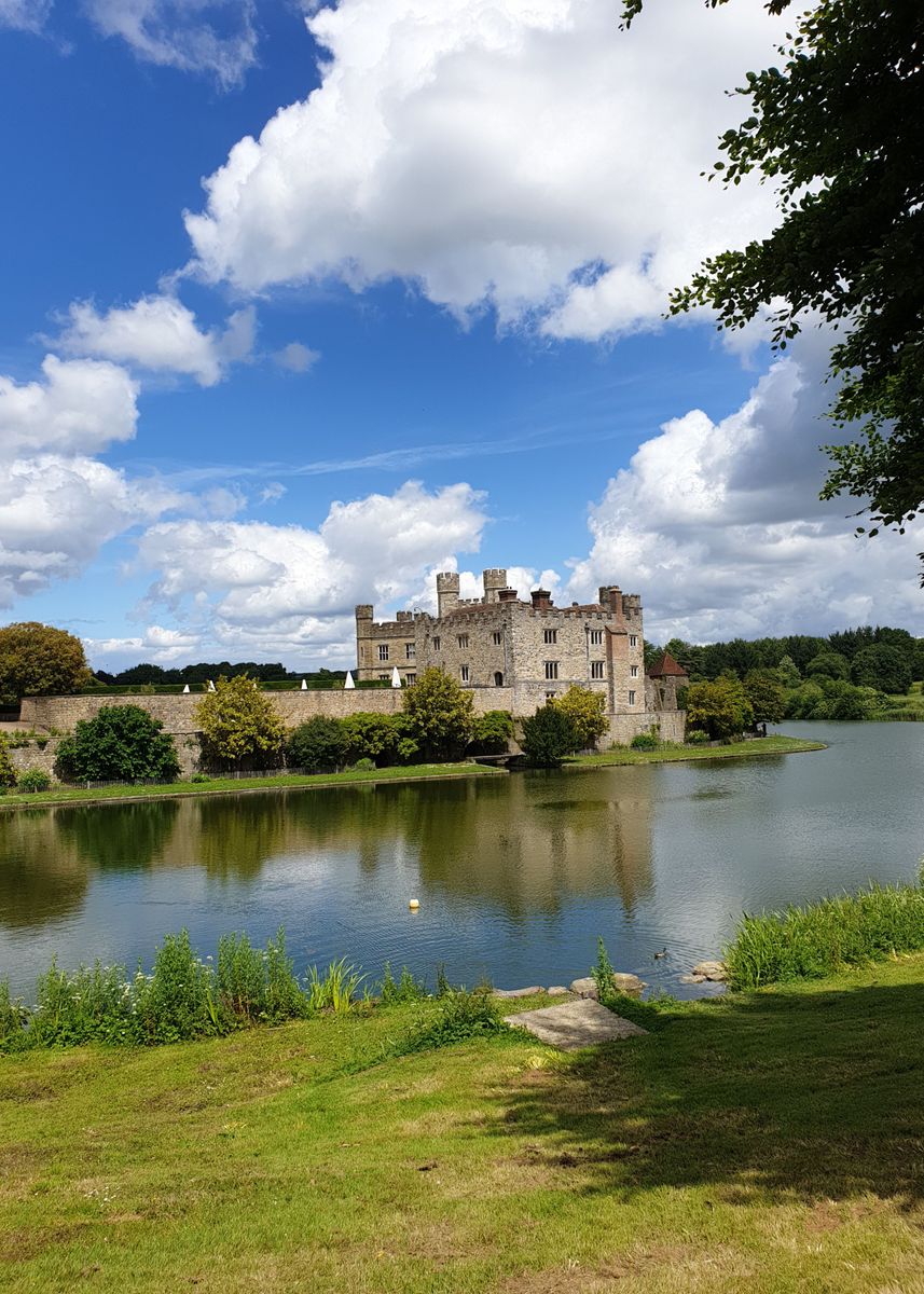'Castle Lake' Poster, picture, metal print, paint by Shallbyte | Displate