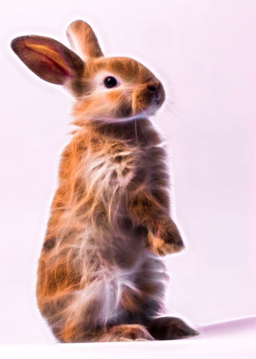 'Rabbit Cute' Poster by Sebastian Kornacki | Displate