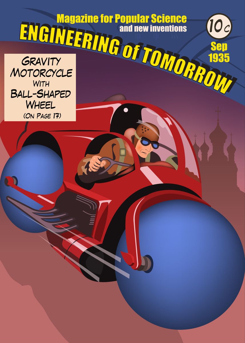 'Gravity Motorcycle' Poster, picture, metal print, paint by Long Shot ...
