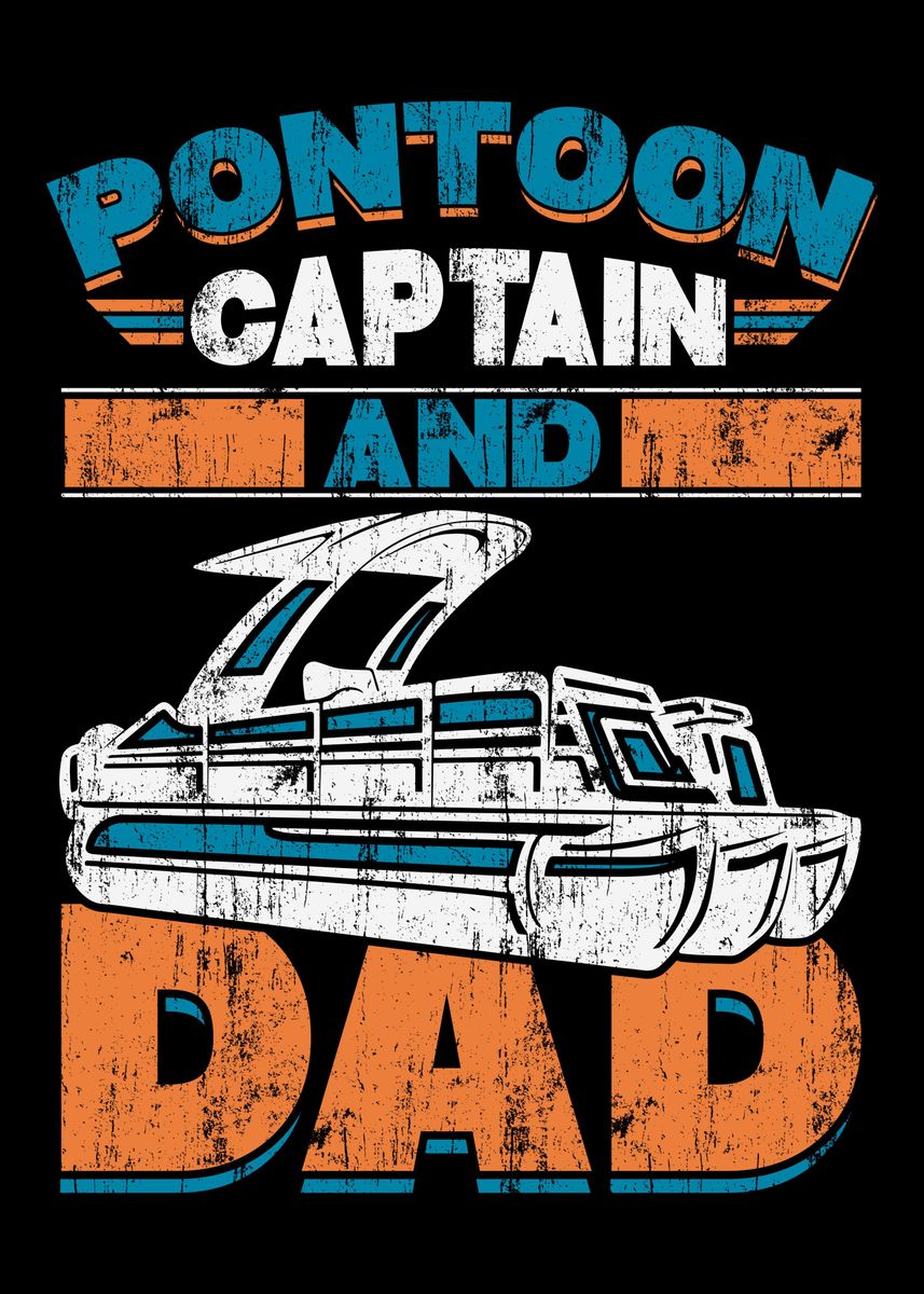 'Pontoon Boat Boating' Poster, picture, metal print, paint by ...