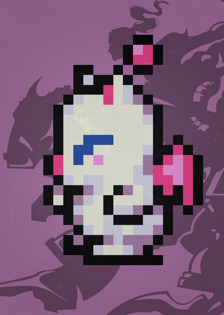 'FF VI Mog Pixel Sprite' Poster, picture, metal print, paint by Ze Wiss ...