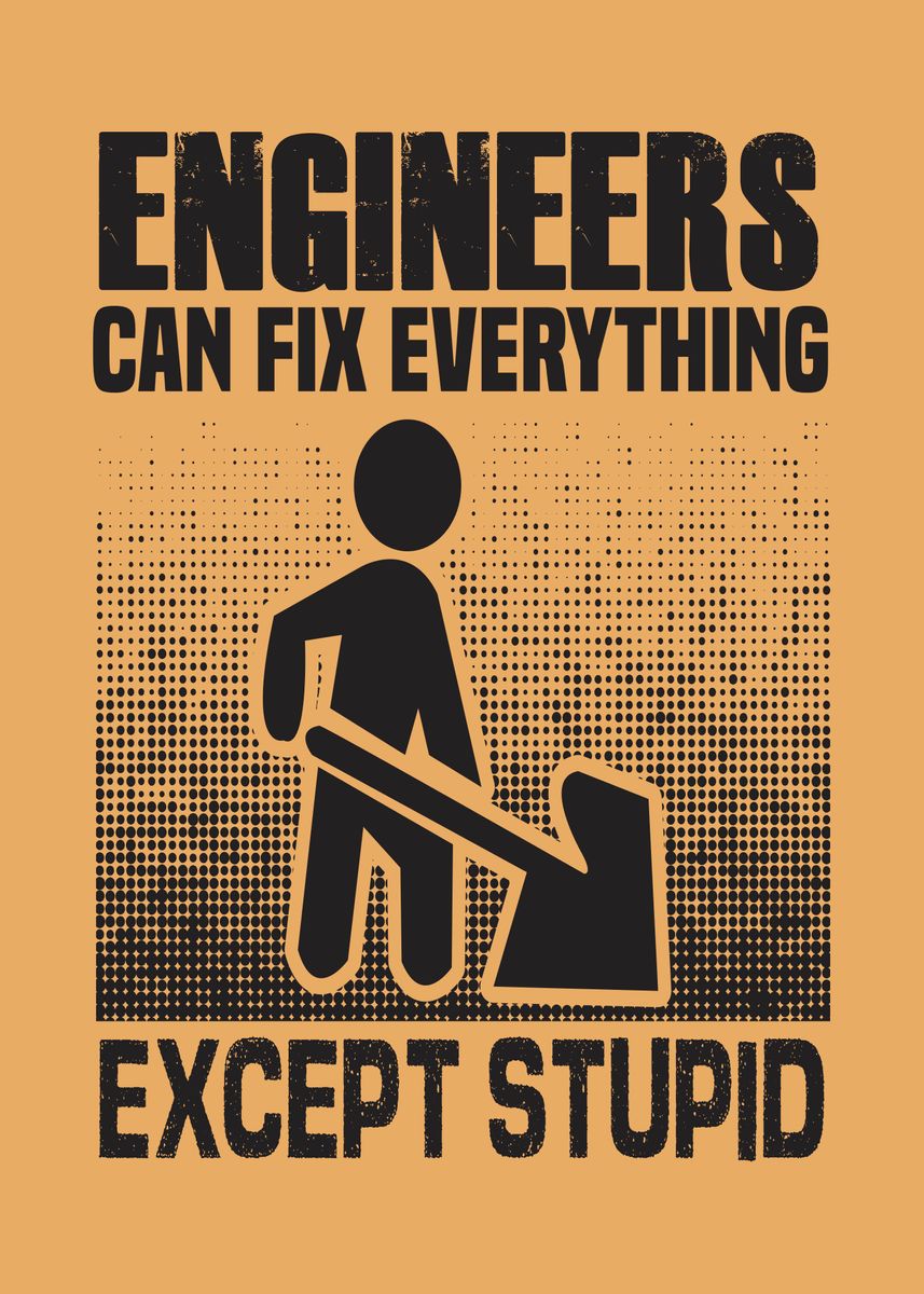 'Engineers' Poster, picture, metal print, paint by Neon Moon | Displate