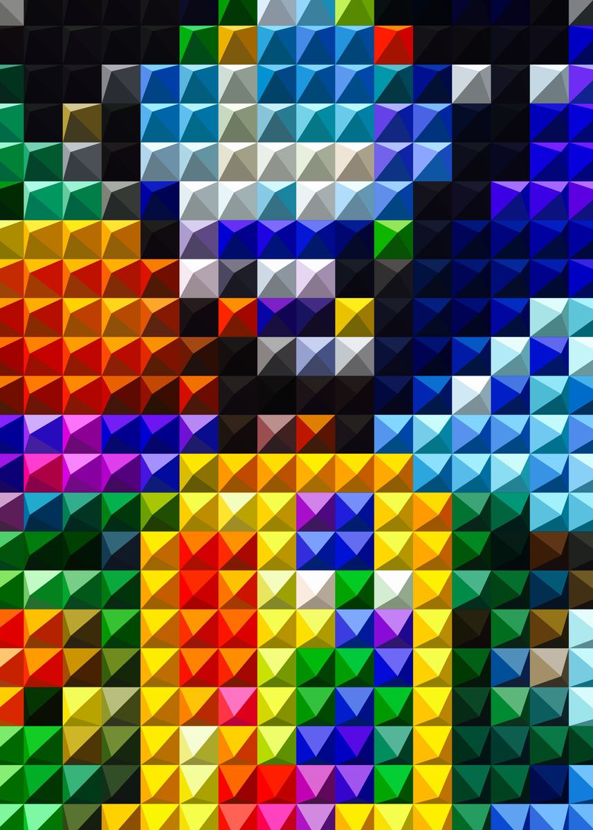 'Abstract Blocks 1' Poster by 1x Merch | Displate