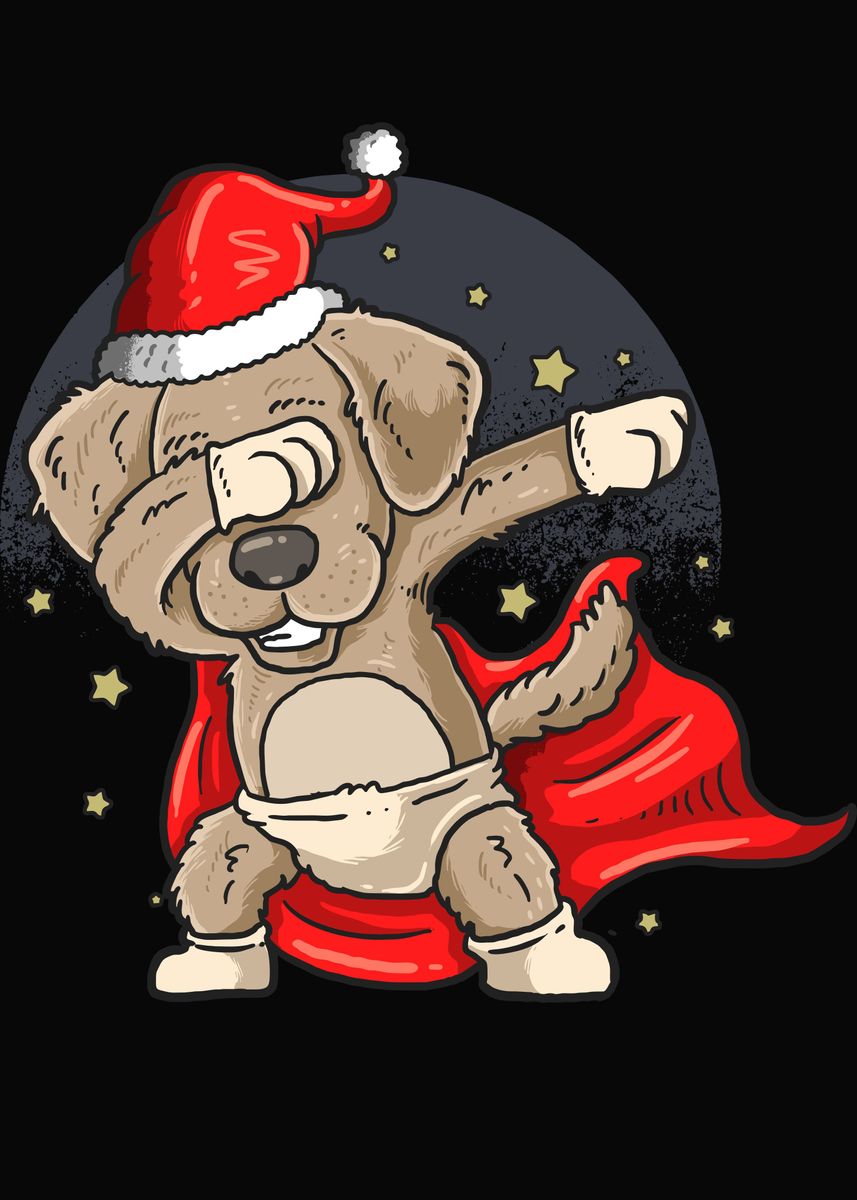 'pug dabbing dance' Poster, picture, metal print, paint by Lloyd Studio ...