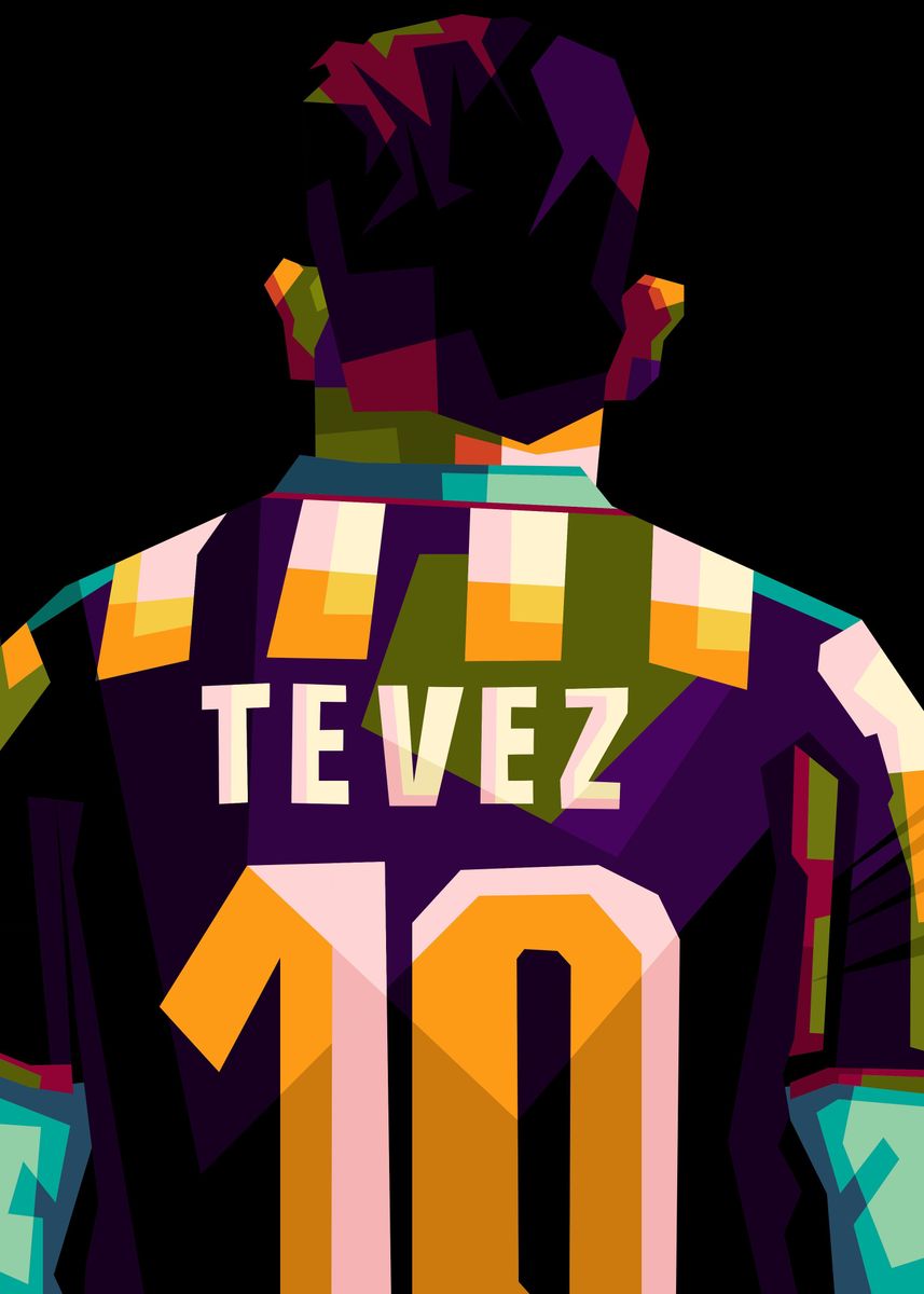 'Carlos tevez in wpap' Poster, picture, metal print, paint by AMIRUDIN ...