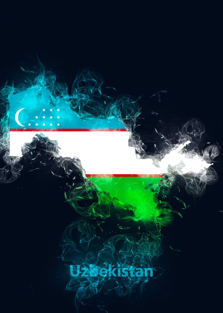 'Uzbekistan ' Poster, picture, metal print, paint by The Bright Art ...