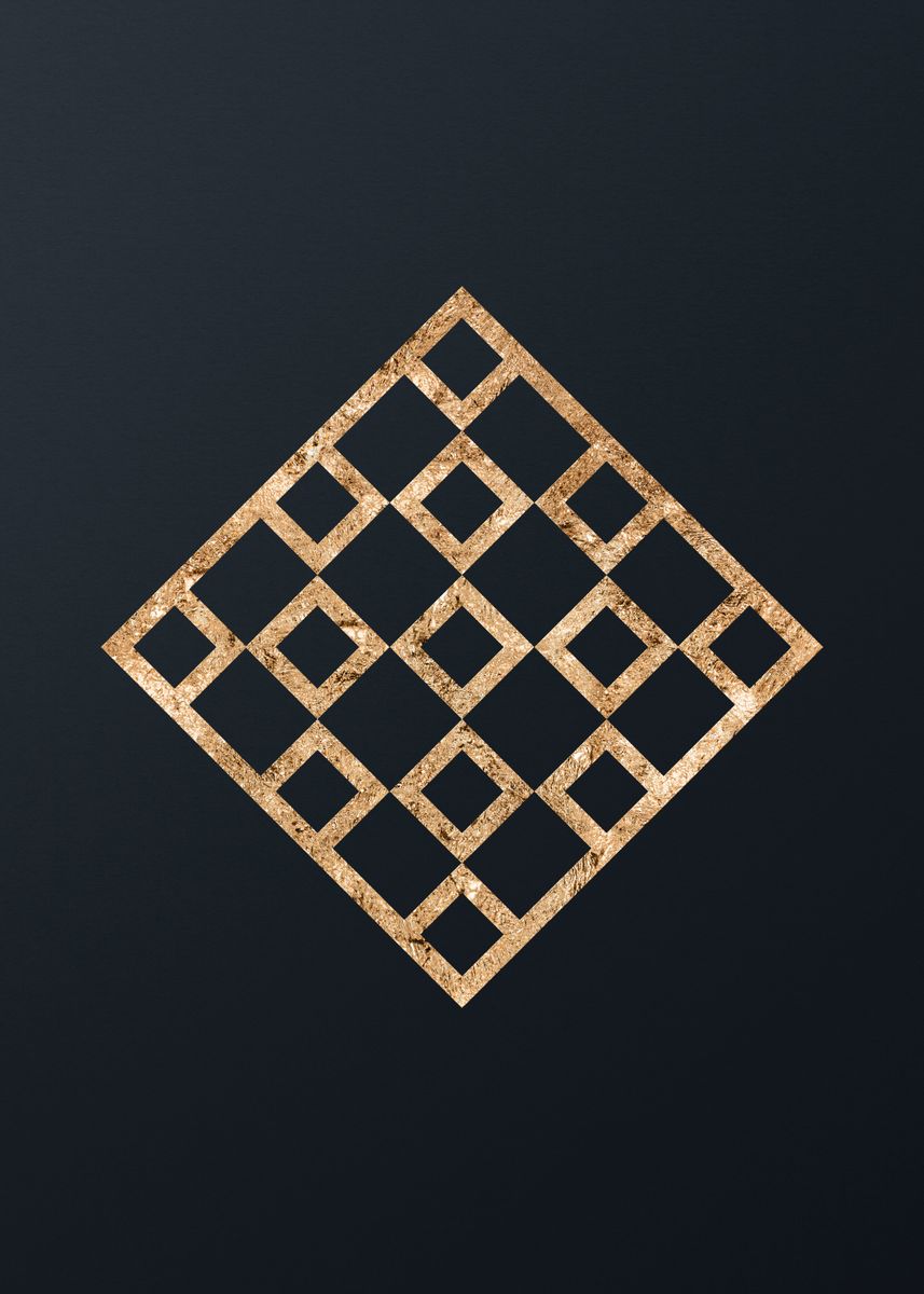 'Gold Sacred Geometry Glyph' Poster by Holy Rock Design | Displate