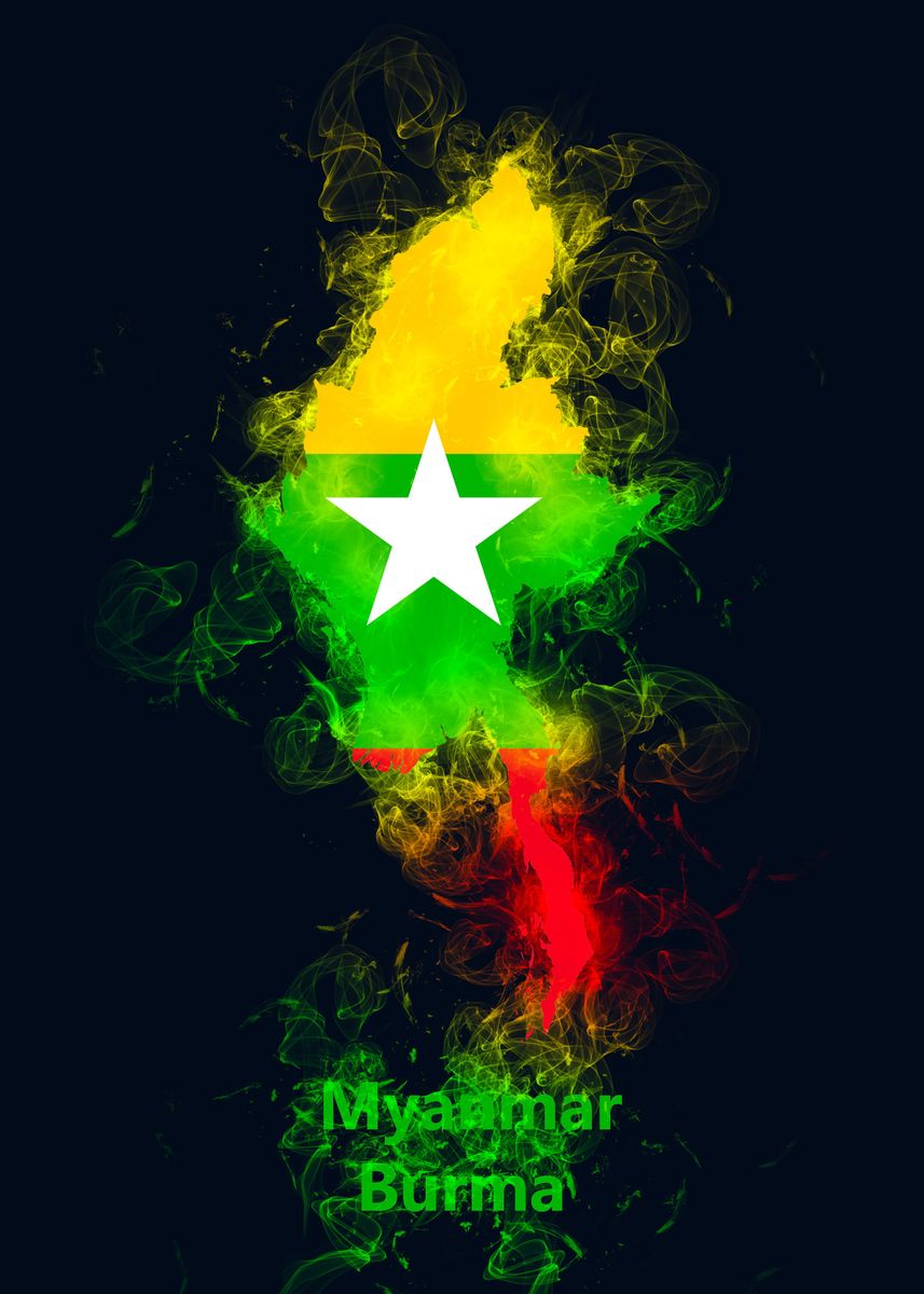 'Myanmar Burma ' Poster by The Bright Art | Displate