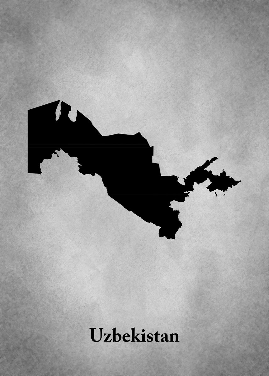 'Uzbekistan' Poster by B & W Arts | Displate