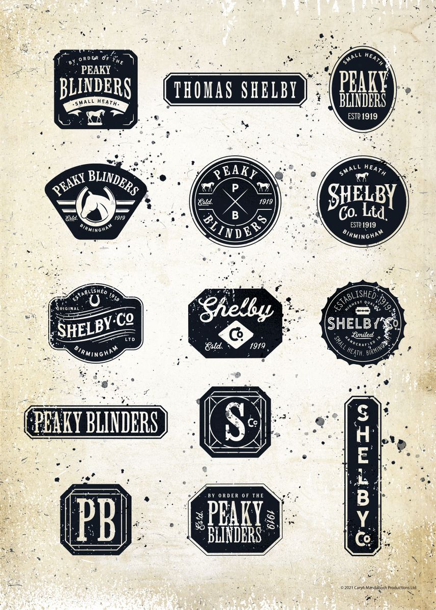 'Peaky Blinders Insignia' Poster, picture, metal print, paint by Peaky ...