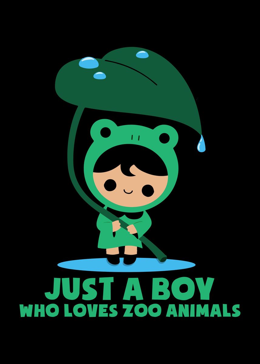 'Boy Zoo Animals' Poster, picture, metal print, paint by Sebastian ...