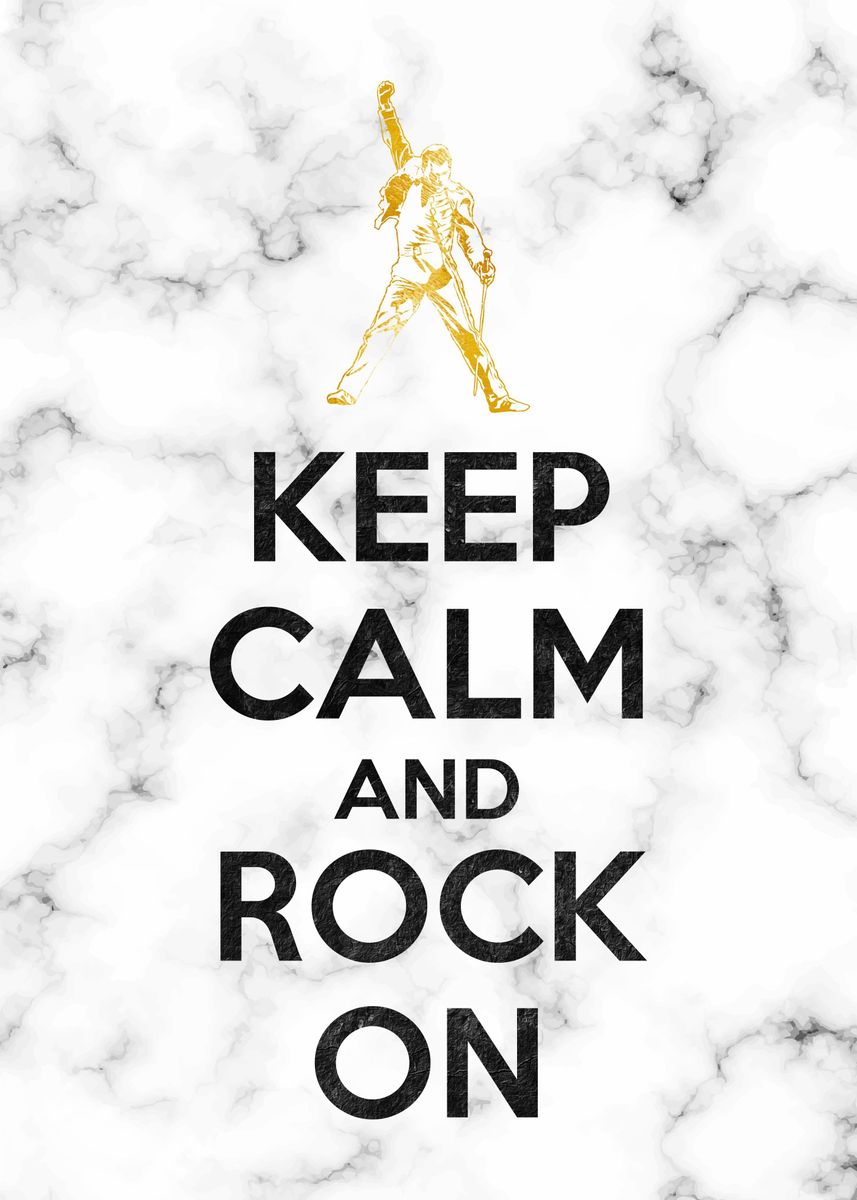 'Keep calm and rock on' Poster, picture, metal print, paint by Most ...