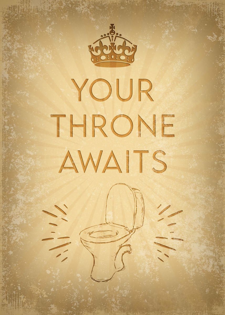 'Toilet' Poster, picture, metal print, paint by Kenny Studio | Displate