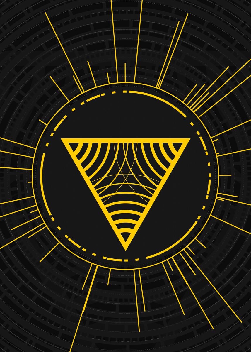 'Gold Sacred Geometry Glyph' Poster, picture, metal print, paint by ...