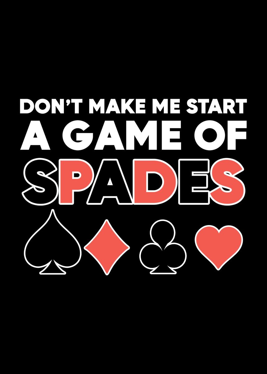'Funny Spades Card Game' Poster by FunnyGifts | Displate