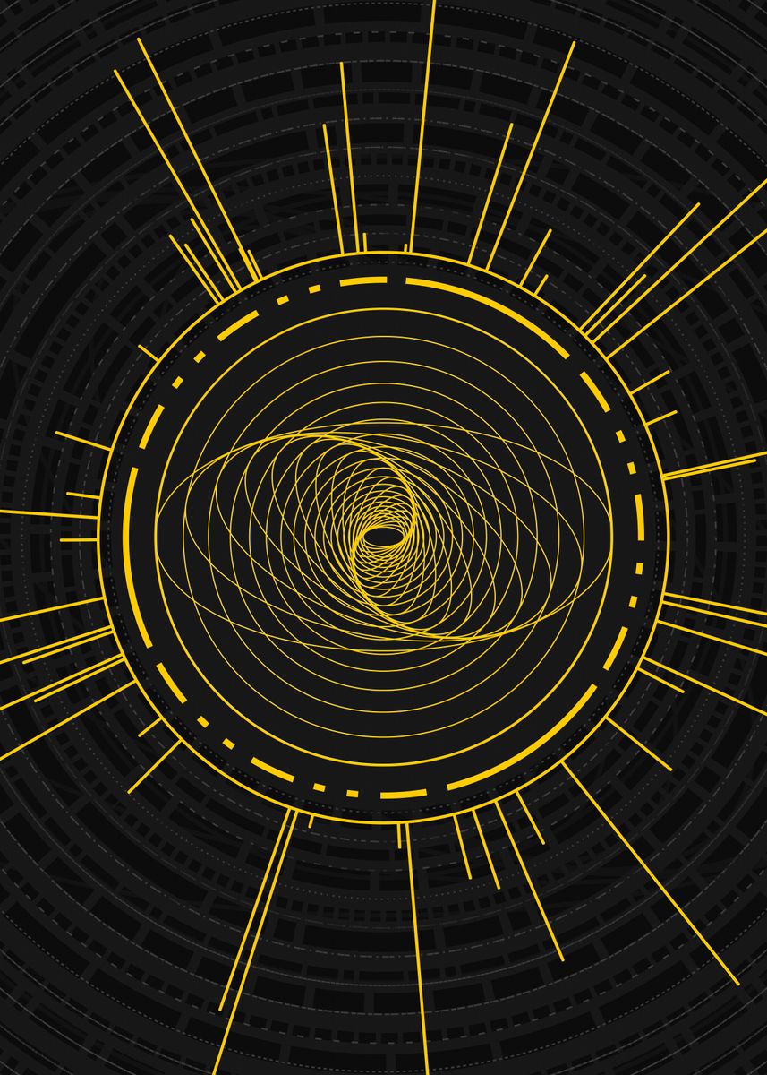 'Gold Sacred Geometry Glyph' Poster by Holy Rock Design | Displate